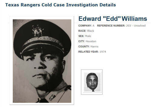 Harris County Deputy Sheriff Edward “Edd”Williams - Defrosting Cold Cases